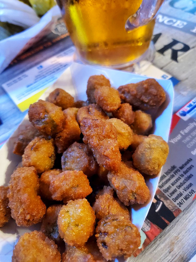 Fried okra nuggets and cold beer&mdash;a pairing so perfect it should be taught in culinary schools alongside wine and cheese.