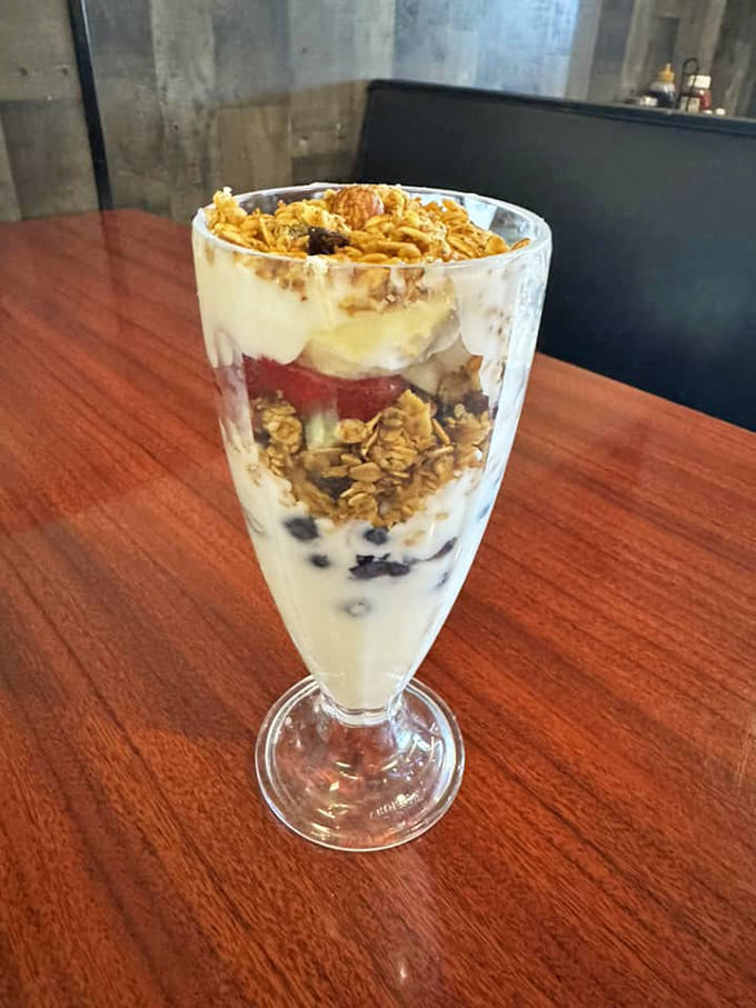 The parfait that answers the eternal question: "Can breakfast also be dessert?" with a resounding, layered "Yes!"