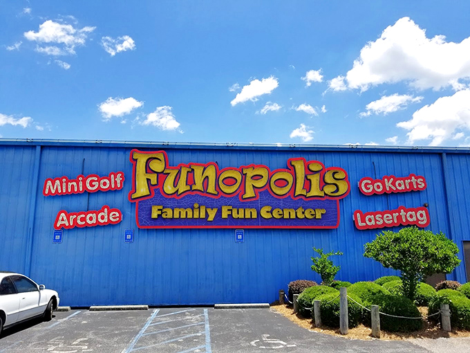 Where family memories are manufactured daily. Funopolis packs big-city entertainment options into a small-town package of mini-golf, go-karts, and arcade fun.