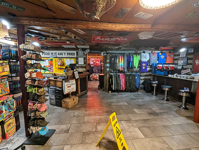 "It ain't fried, it ain't food" proclaims the sign in the gift shop&mdash;a philosophy that would make my cardiologist wince and my taste buds applaud.