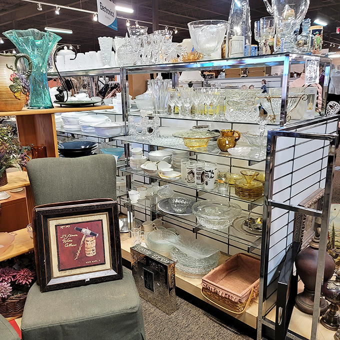 Crystal and glassware displays that would make your dinner guests wonder which fancy department store you've been secretly splurging at.