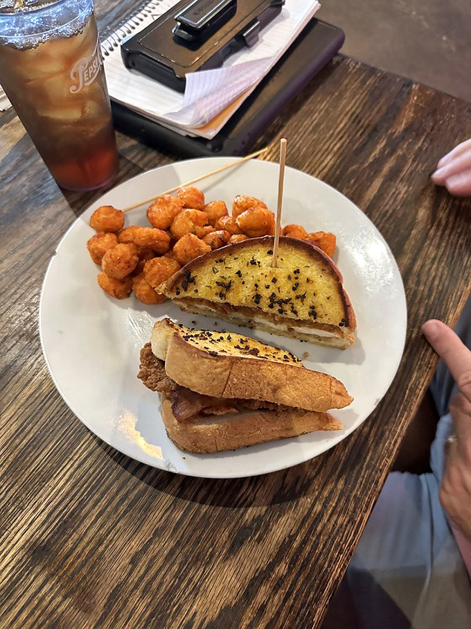 A sandwich that would make your grandmother say, "Now that's how you do it!" Paired with tater tots that are having their well-deserved renaissance.