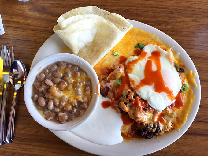 Huevos Rancheros, Buffalo Style—where Idaho meets Mexico for a breakfast summit that results in world peace on a plate.