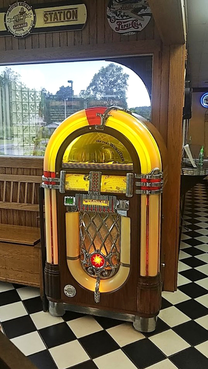 This isn't just a jukebox&mdash;it's a time machine that transports you with every selection. Five cents for a song, priceless for the memory.