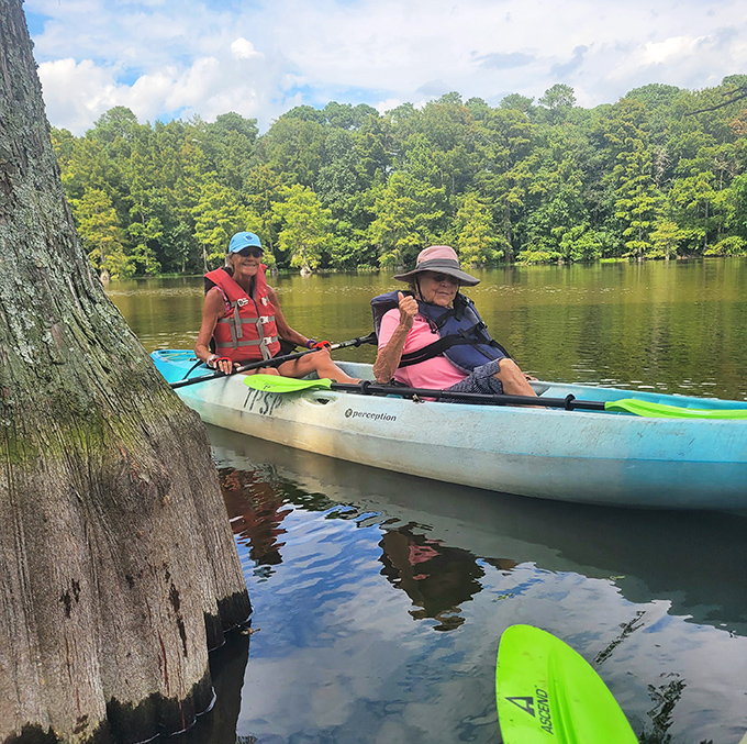 Kayaking among cypress trees&mdash;like threading a needle through time. These waters have stories older than any history book.