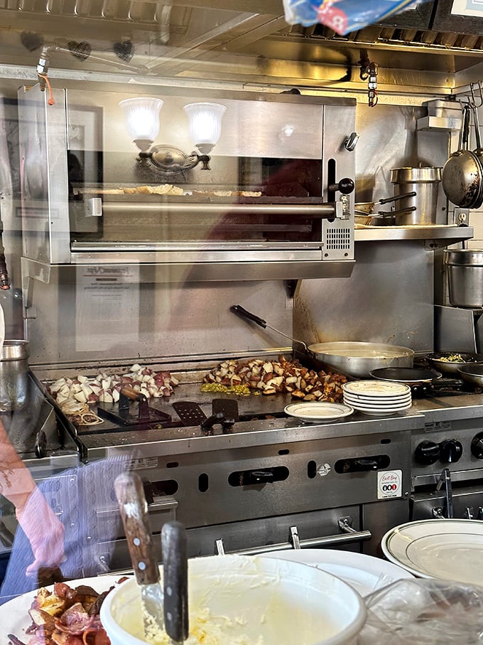 Where the magic happens. Like watching Olympic athletes, but instead of medals, they're competing for your breakfast happiness.