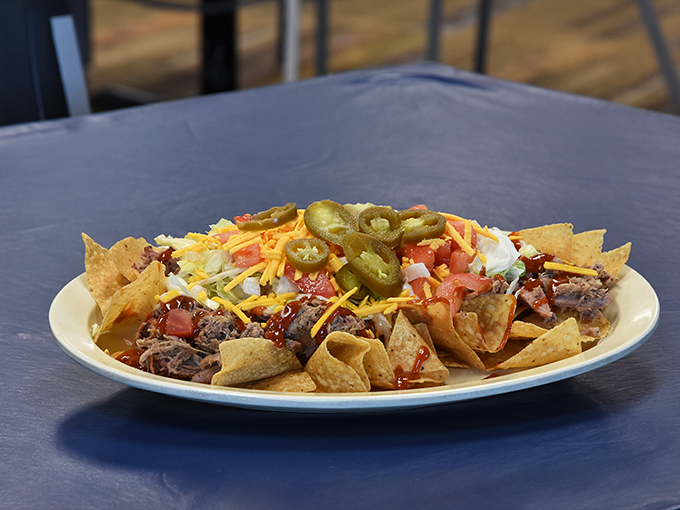 Nachos that blur the line between Tex-Mex and Kentucky BBQ in the most delicious identity crisis you'll ever experience&mdash;every chip a perfect delivery vehicle.