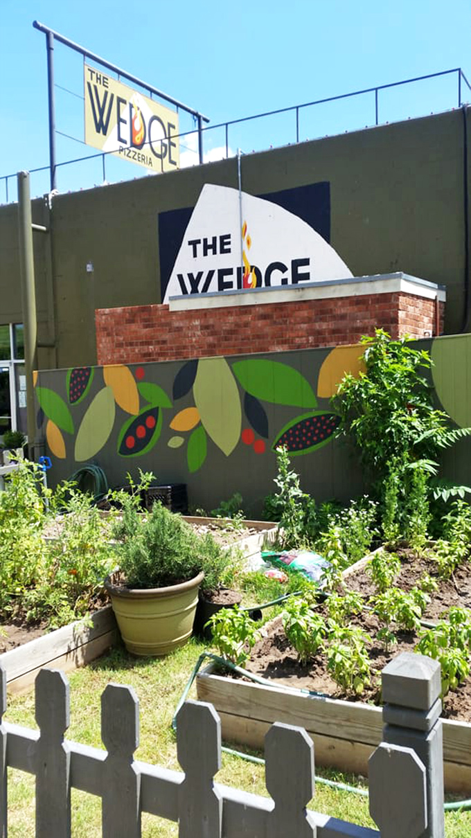 Farm-to-table isn't just a buzzword here. The Wedge's mini garden hints at the fresh ingredients that might make their way onto your plate.