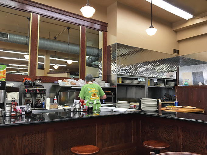 The open kitchen isn't theater&mdash;it's transparency. Nothing to hide when you're doing things right, one perfectly flipped egg at a time.