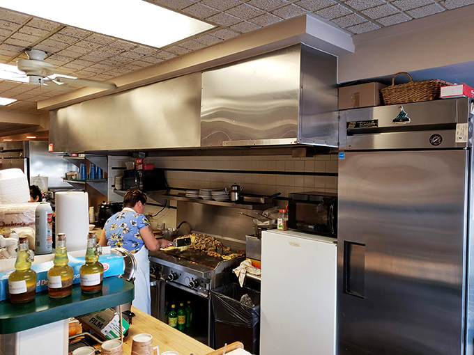 The open kitchen isn't for show&mdash;it's dinner theater where the soundtrack is sizzling bacon and the choreography involves perfectly flipped pancakes.