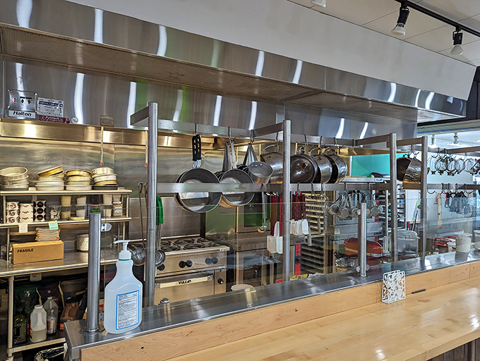 The open kitchen isn't just for show &ndash; it's an invitation to witness the alchemy that transforms butter, sugar, and flour into edible joy.