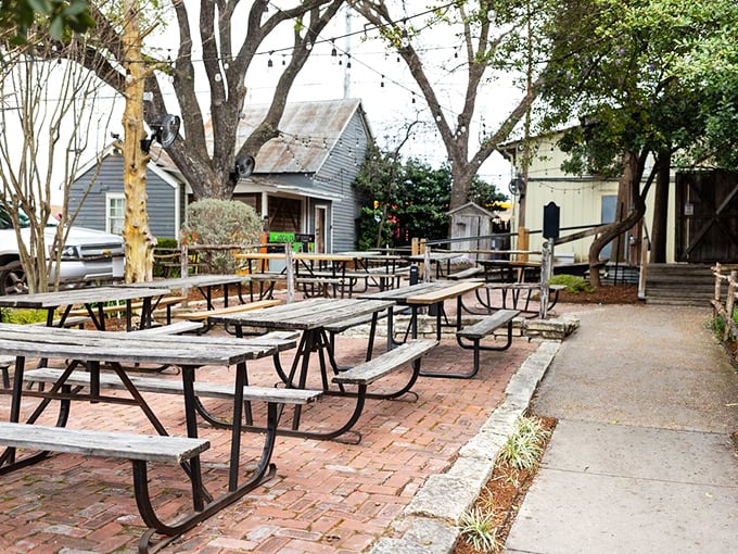 Outdoor seating where the only thing better than the food is the company and the Hill Country breezes.