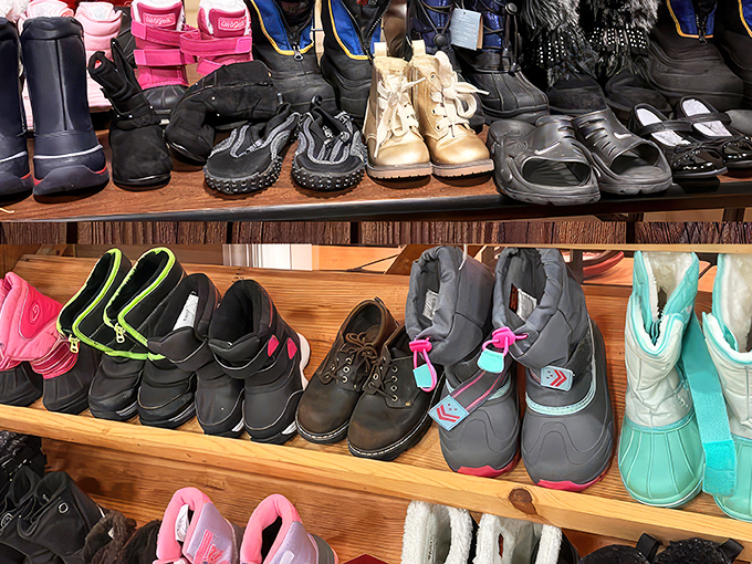 From practical work boots to colorful kids' footwear, The Ranch's shoe section offers options for every foot and every occasion.
