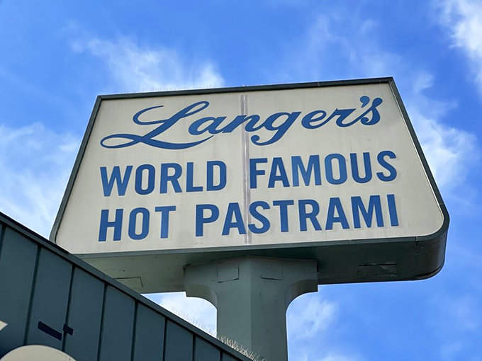 When a sign proclaims "World Famous Hot Pastrami," it's not bragging if it's true. Langer's delivers on the promise.