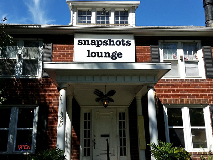 Snapshots Lounge captures more than its name suggests—it frames perfectly the small-town tradition of converting historic homes into gathering places.