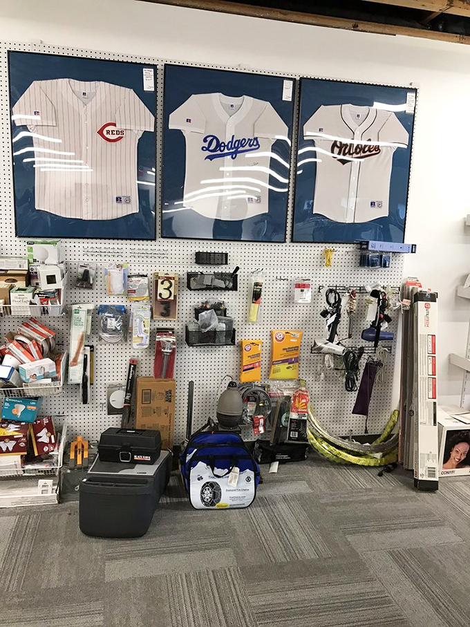 Sports memorabilia that would make any fan's cave complete &ndash; those jerseys have seen more games than most season ticket holders.