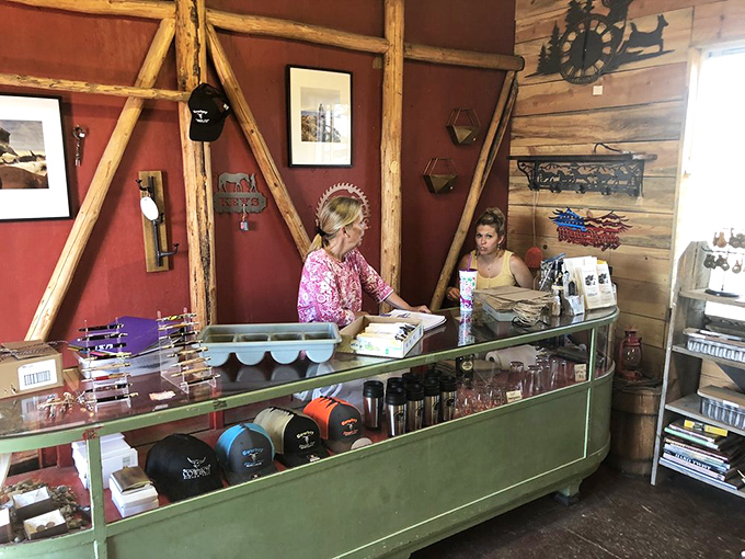 The gift shop offers a chance to take home a souvenir that weighs significantly less than the leftovers you'll be carrying out.
