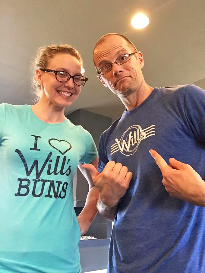 The masterminds behind the magic, sporting "Will's" gear with the pride of people who know they're changing lives one cinnamon roll at a time.