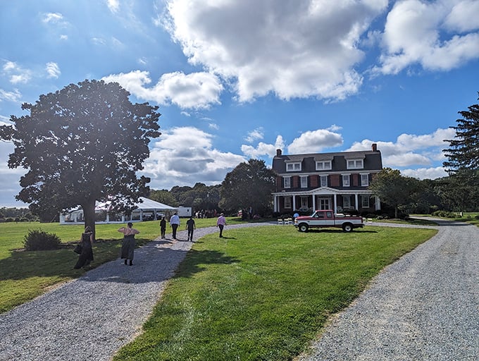 Colonial architecture stands proudly against Maryland's blue skies, reminding visitors that history here isn't confined to museums&mdash;it's where people actually live.