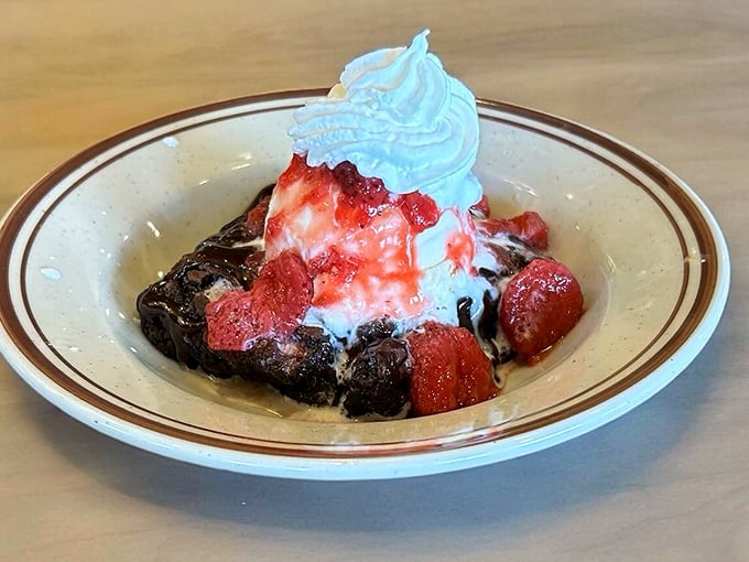 This brownie sundae doesn't just satisfy a sweet tooth&mdash;it throws a party for every taste bud in your mouth.