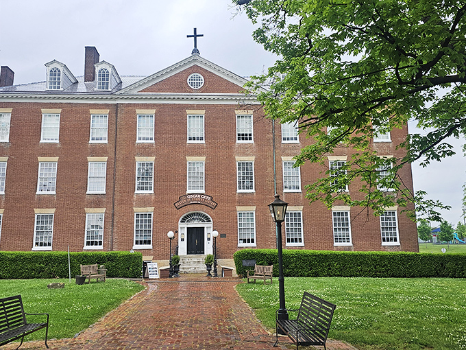 This impressive brick building stands as a testament to Bardstown's educational heritage, now repurposed for a new generation to enjoy.