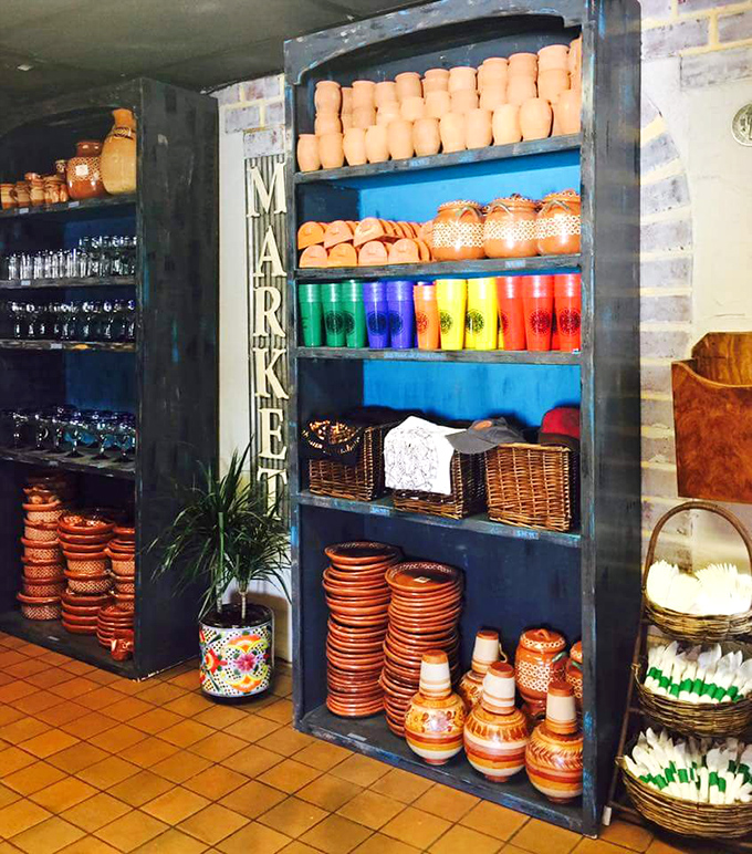A market display showcasing traditional clay dishware—because the right plate can transform Tuesday night leftovers into a south-of-the-border celebration.