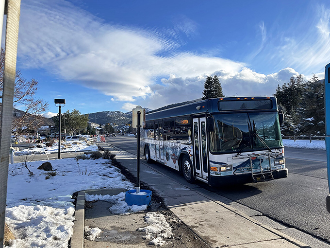 Even Park City's municipal buildings have character—this clock tower stands as both timekeeper and landmark for visitors finding their bearings.