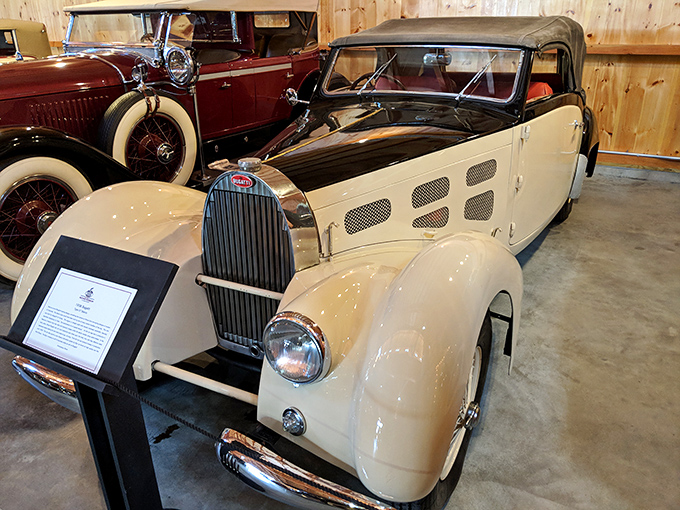 This elegant Bugatti combines French sophistication with mechanical prowess, showcasing the international language of automotive excellence. 