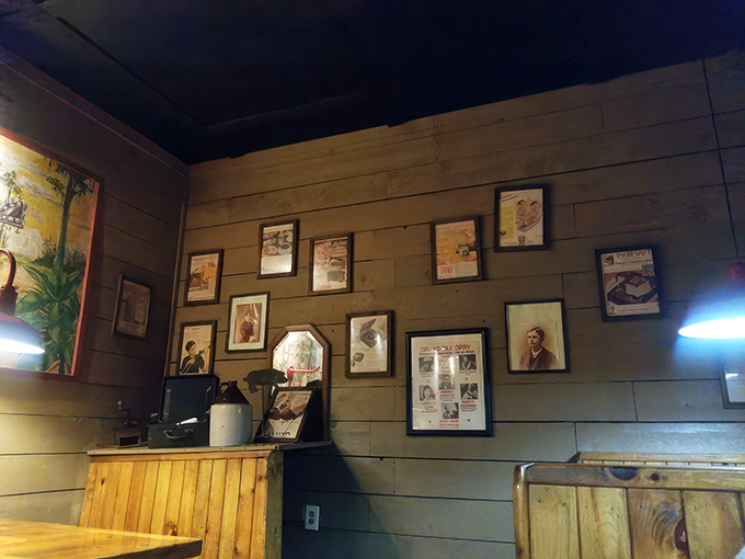 The walls tell stories of Florida's past, each frame a window into the heritage that influences every dish coming out of the kitchen.