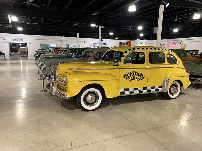 The cheerful "Whitney Cab" transforms transportation into sunny optimism. This taxi would make even the grumpiest passenger smile during the morning commute.