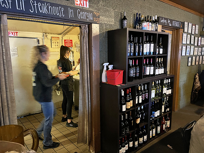 "Best Lil Steakhouse in Georgia" isn't just a claim on the wall&mdash;it's backed up by that impressive wine selection waiting to meet your perfect cut.