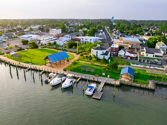From above, Chincoteague reveals its true nature &ndash; a delicate dance between land and water where boats are as common as cars.