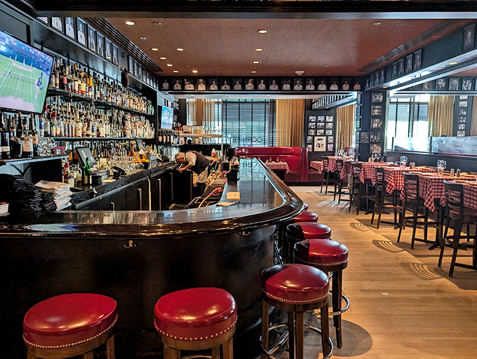 Bar none, the best spot in town! With enough bottles to make a pirate blush, this bar is ready to shake, stir, and pour your worries away.