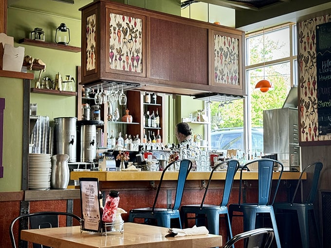 The bar area feels like the breakfast equivalent of a craft cocktail lounge&mdash;where morning libations and fresh pastries reign supreme.