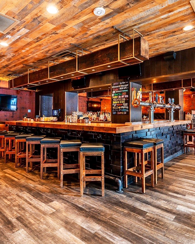 Not just a bar, but a shrine to craftsmanship&mdash;where bourbon flows and conversations grow against a backdrop of rustic elegance.