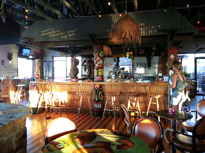 The tiki-inspired bar isn't just serving drinks; it's serving permission to forget you're hundreds of miles from any ocean.