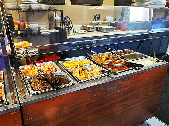 The lunch counter reveals the day's offerings&mdash;a buffet of coastal comfort that makes decision-making the hardest part of your meal.