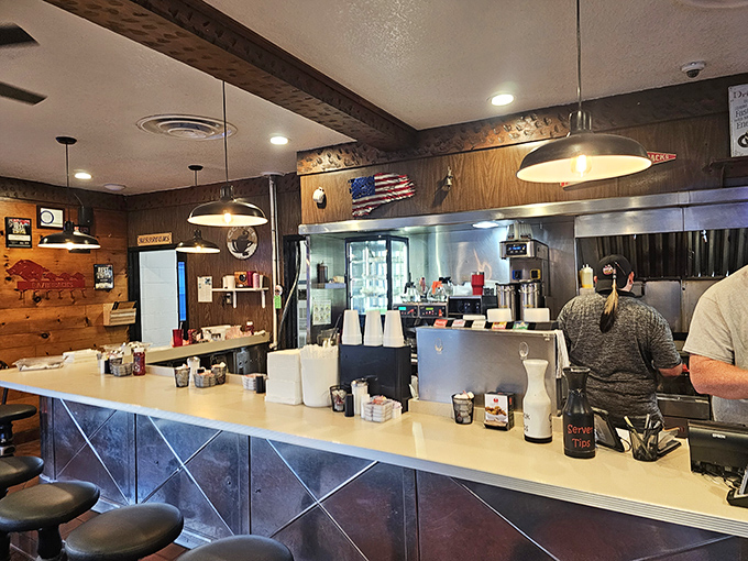 The counter seats &ndash; where solo diners become part of the Benson's family and the coffee flows like conversation between old friends.