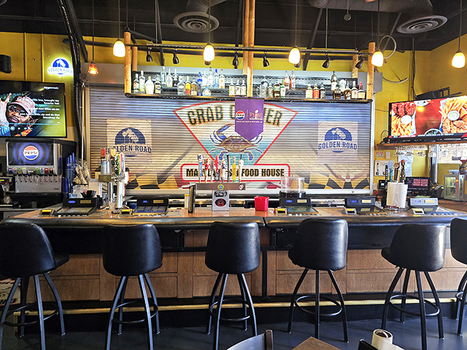 The bar—where Maryland meets mixology. A perfect perch to sip something cold while watching sports on TV, East Coast style.