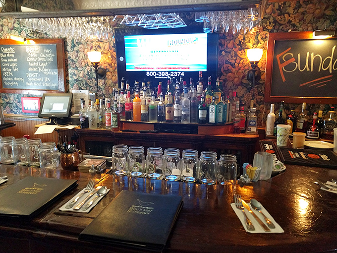 A bar setup that says, "Yes, it's technically still morning, but wouldn't a craft cocktail make these eggs taste even better?"