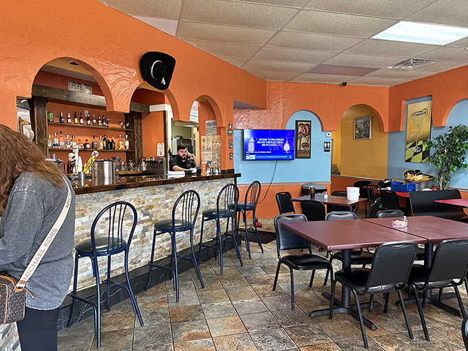 The bar area&mdash;where margaritas are born and inhibitions about ordering "just one more taco" go to die.