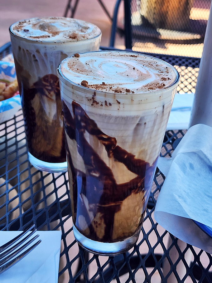 These aren't just coffee drinks; they're layered works of art in a glass. The barista deserves a standing ovation.