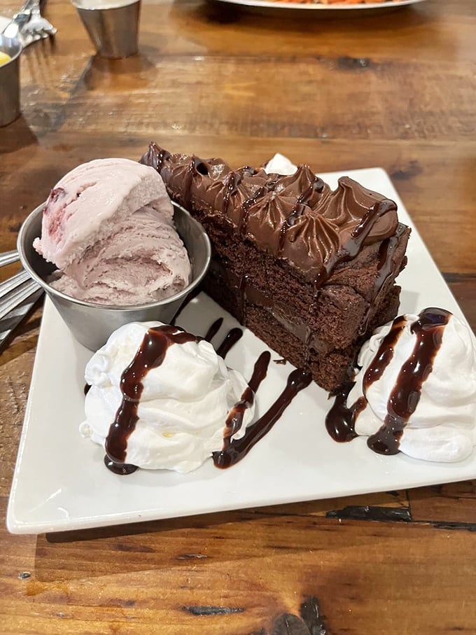 A bustling bar scene where strangers become friends over shared plates. The Mule transforms from sandwich shop to social hub as the day progresses.