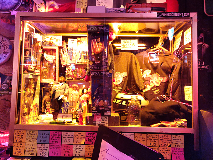 The curiosity cabinet of wonders&mdash;part merch booth, part time machine&mdash;where band shirts and memorabilia await their next caretaker.