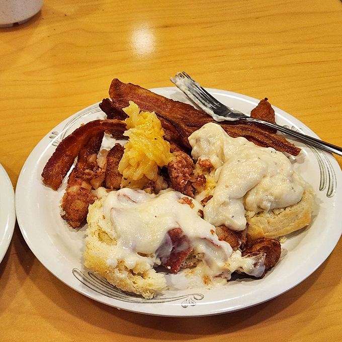 The breakfast plate that answers the eternal question: "Why choose one breakfast food when you can have them all?"