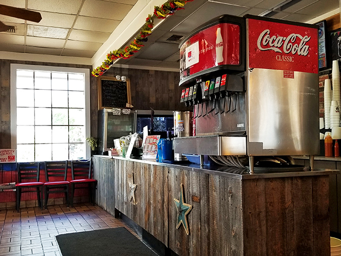 The soda fountain and rustic wooden counter create that perfect "I've discovered something special" feeling that makes you want to bring friends back.