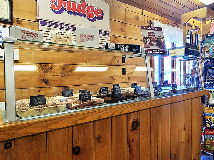 The fudge counter proves Waterwheel understands that breakfast is just the beginning of a day's culinary journey. Sweet temptations await post-meal.