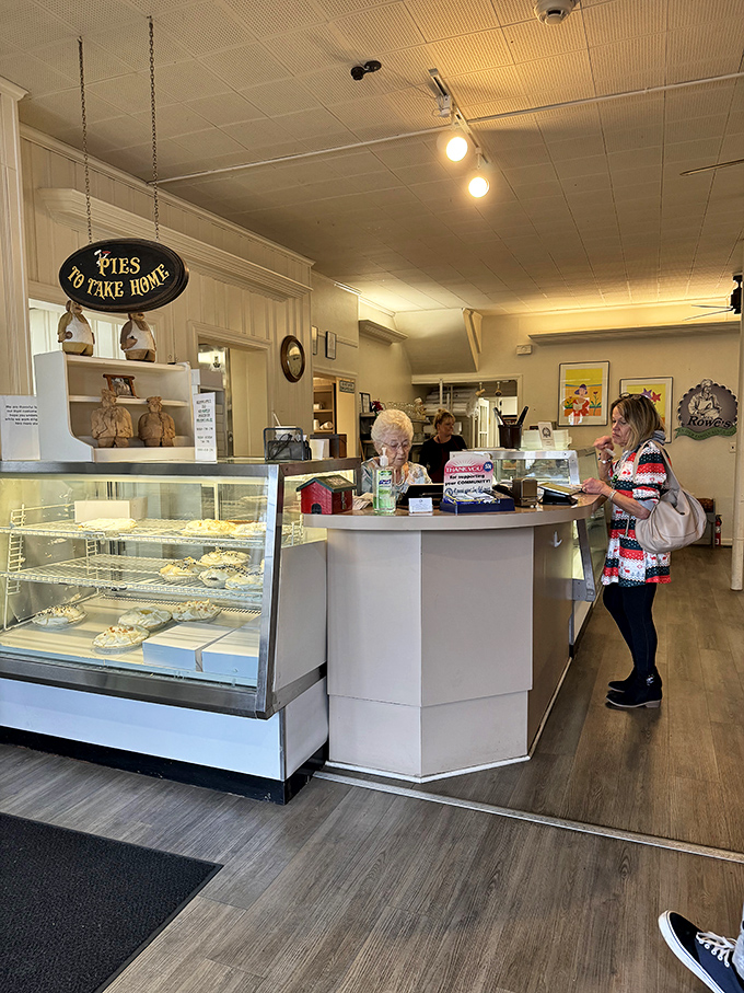 "Pies to Take Home" might be the three most beautiful words in the English language. The display case is basically a glass treasure chest.