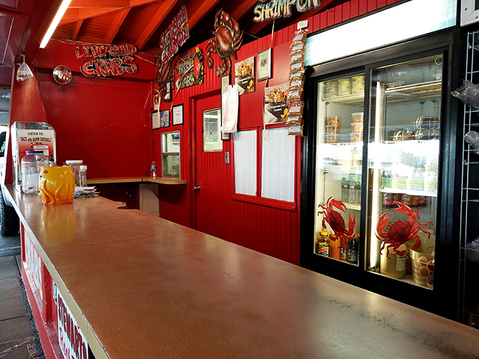 This counter has heard more food declarations of love than a romance novel. The refrigerated case promises treasures from the deep.