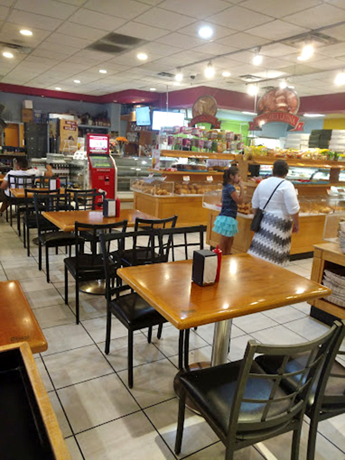 The dining area offers no pretense, just honest comfort and the promise of good food. Sometimes the best meals happen in the simplest settings.